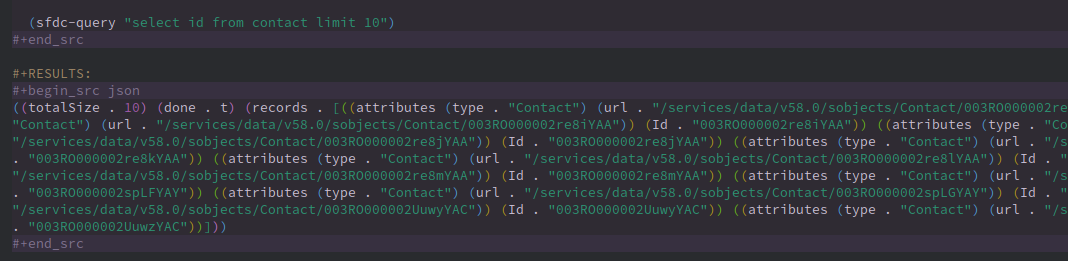 Making Soql Queries From Emacs Tatq